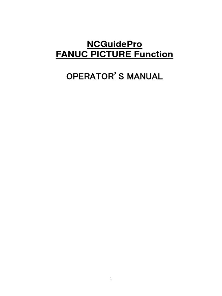 FANUC PICTURE Function Manual | PDF | Bit | Computer File