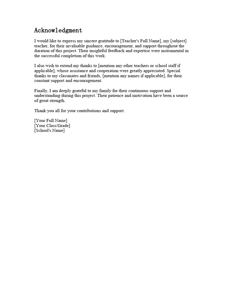 Acknowledgment | PDF