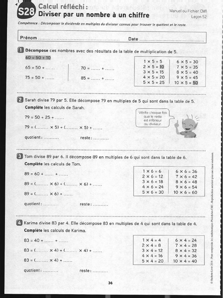 Mathematiques Cm1 20 Mars | PDF