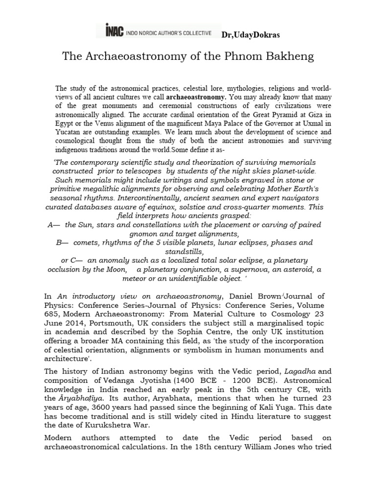 Archaeoastronomy of Phnom Bakheng | PDF