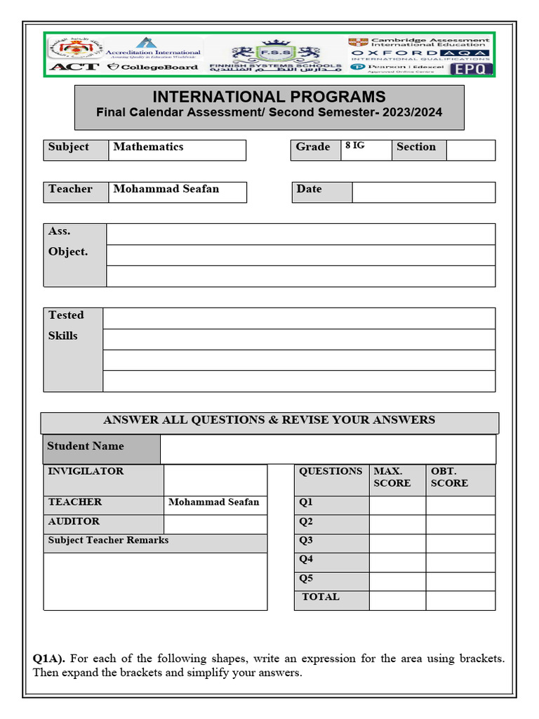 8 IG Worksheets | PDF | Mathematics