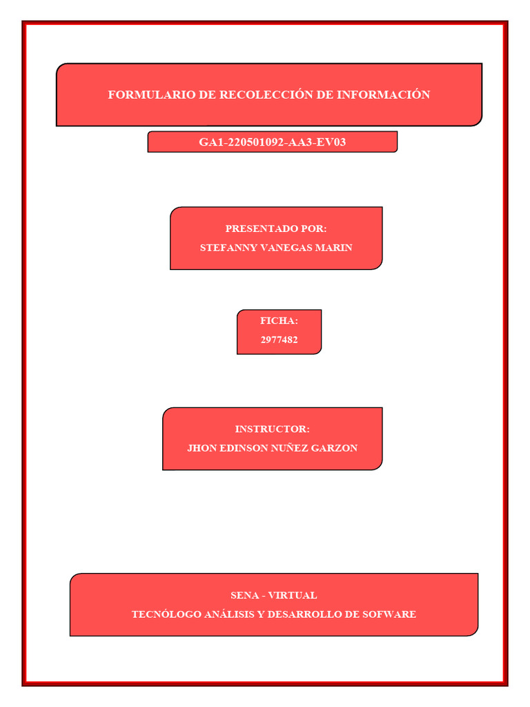 Formulario de Recoleccion Guia | PDF | Software | Ingeniería de software