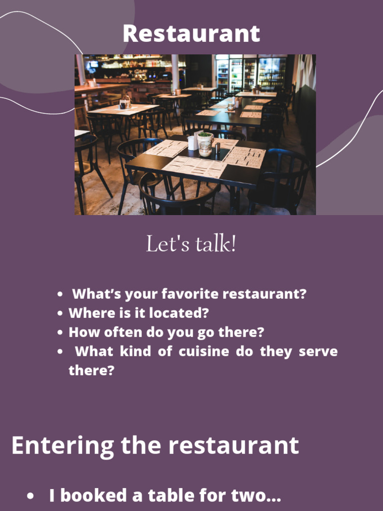 Restaurant | PDF | Hors D'oeuvre | Drink