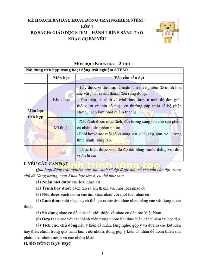 KHBD STEM 4 - NH C C em Yêu | PDF