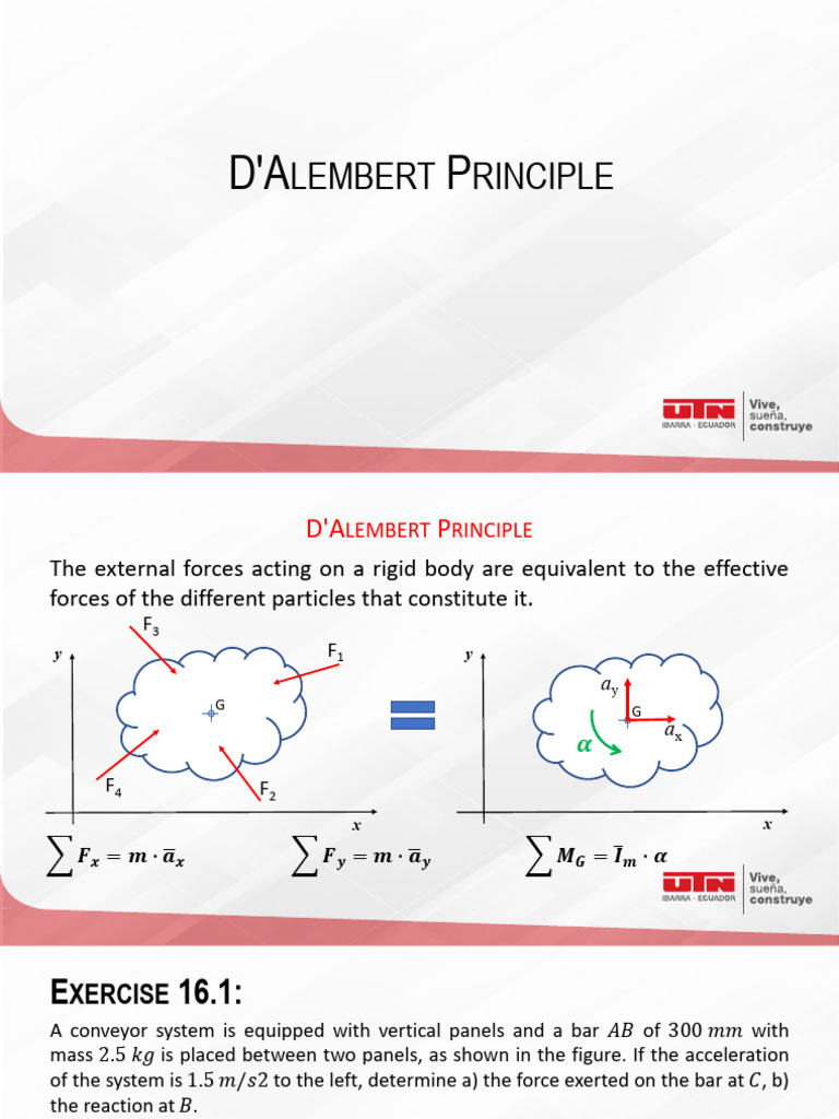 3.3 D'Alembert Principle | PDF
