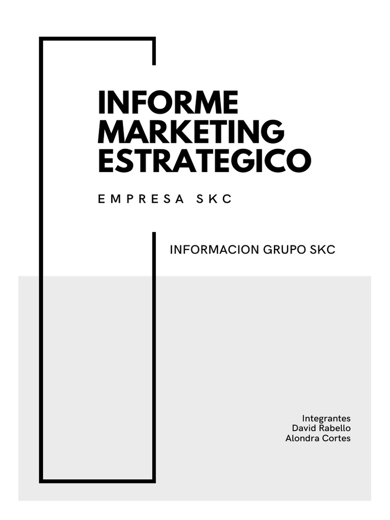Informe Marketing Estrategico | PDF | Business | Mercado (economía)