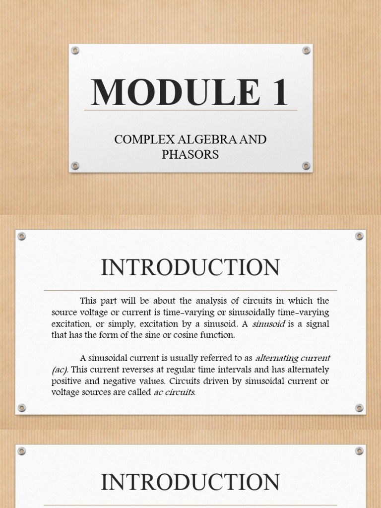 Complex Algebra and Phasors | PDF | Alternating Current | Inductor