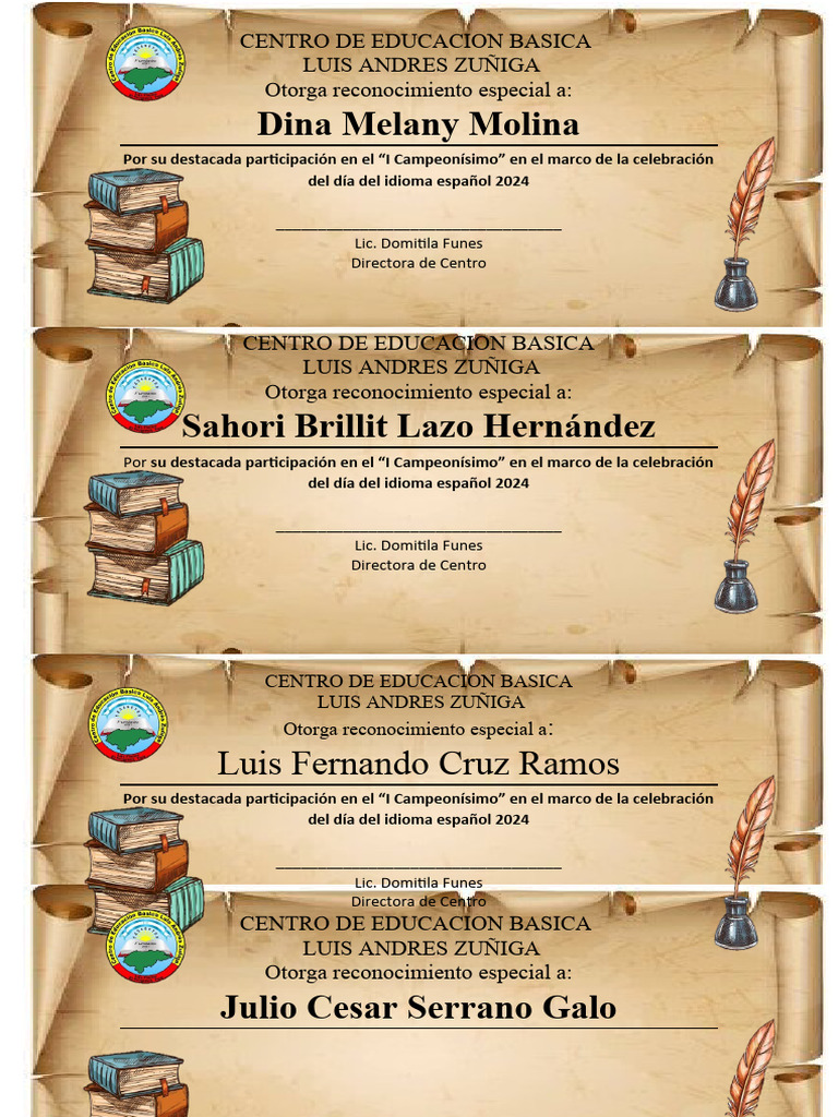 Diplomas Campeonisimo | PDF