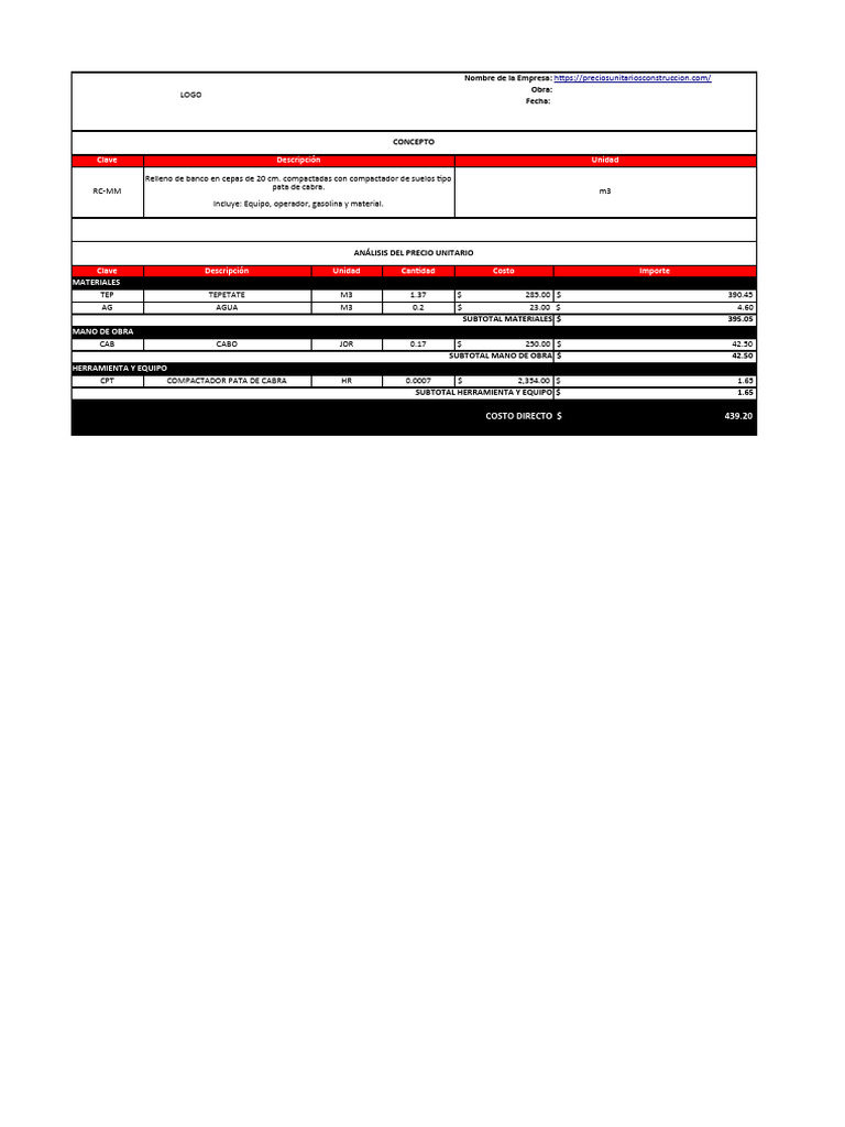 Relleno y Compactacion | PDF