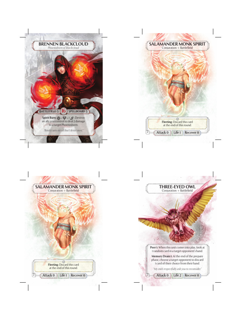 ph1226 5 Errata - Cards Front - and - Back Printable | PDF