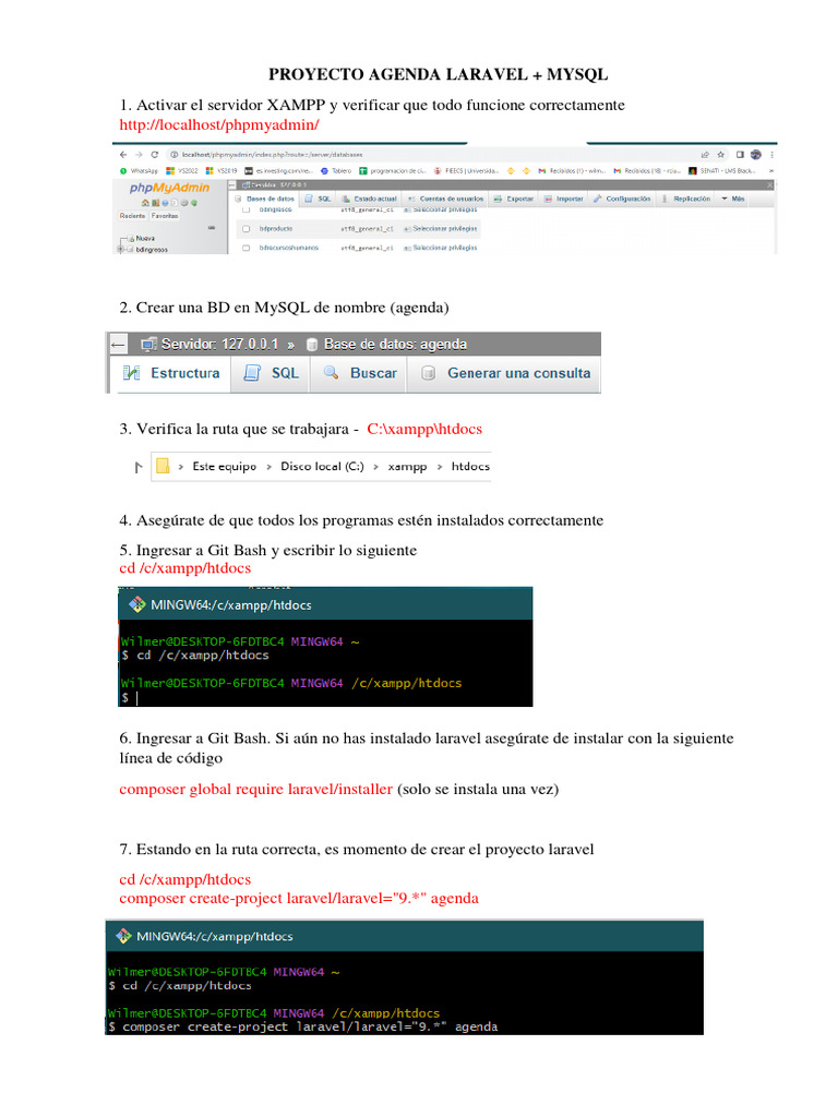 Proyecto Agenda en Laravel | PDF | Php | Redes