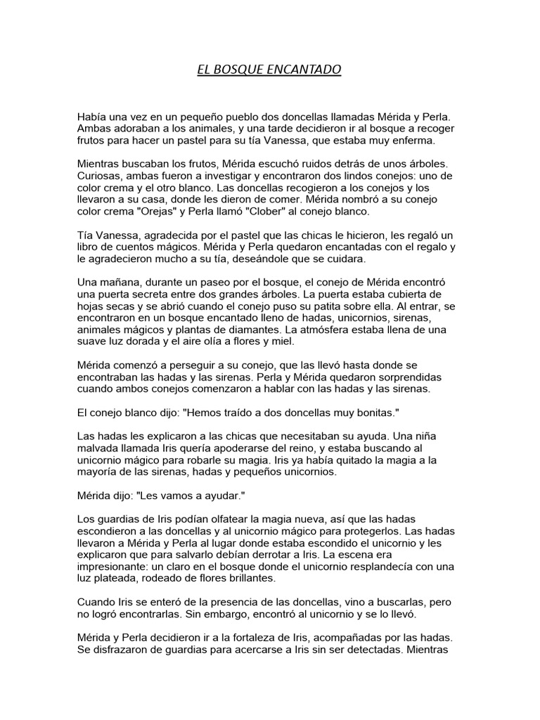 El Bosque Encantado | PDF | Unicornio | Hadas