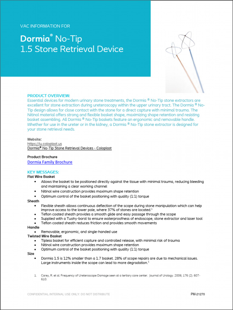 USIU - ENDO - VAC Dormia No Tip 1.5 2023 Final | PDF | Federal Food | Urinary System