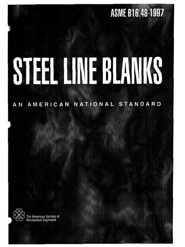 ASME B16.48 - 1997 | PDF