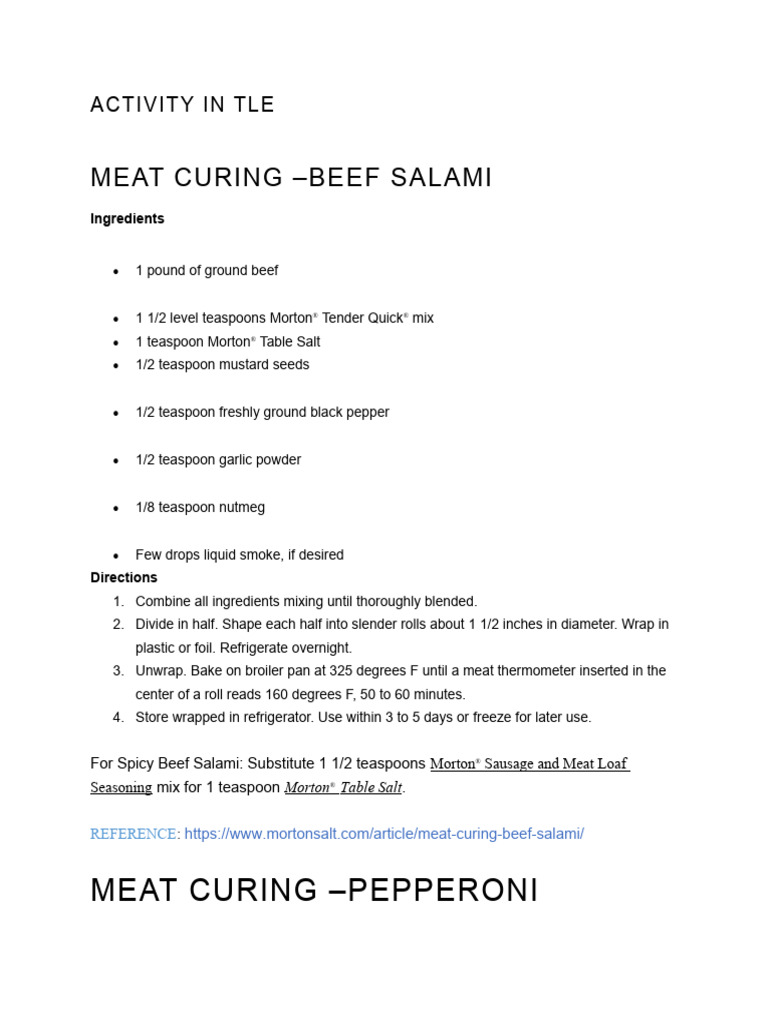 recipe tle | PDF | Teaspoon | Beef
