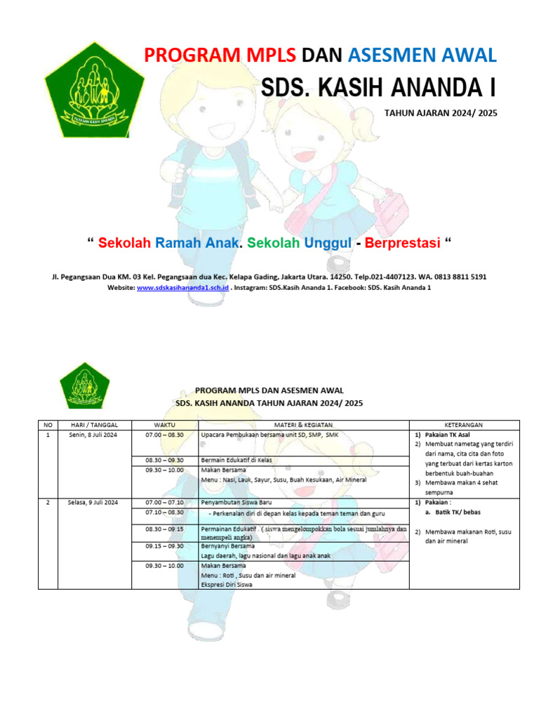 Program Mpls Dan Asesmen Awal | PDF