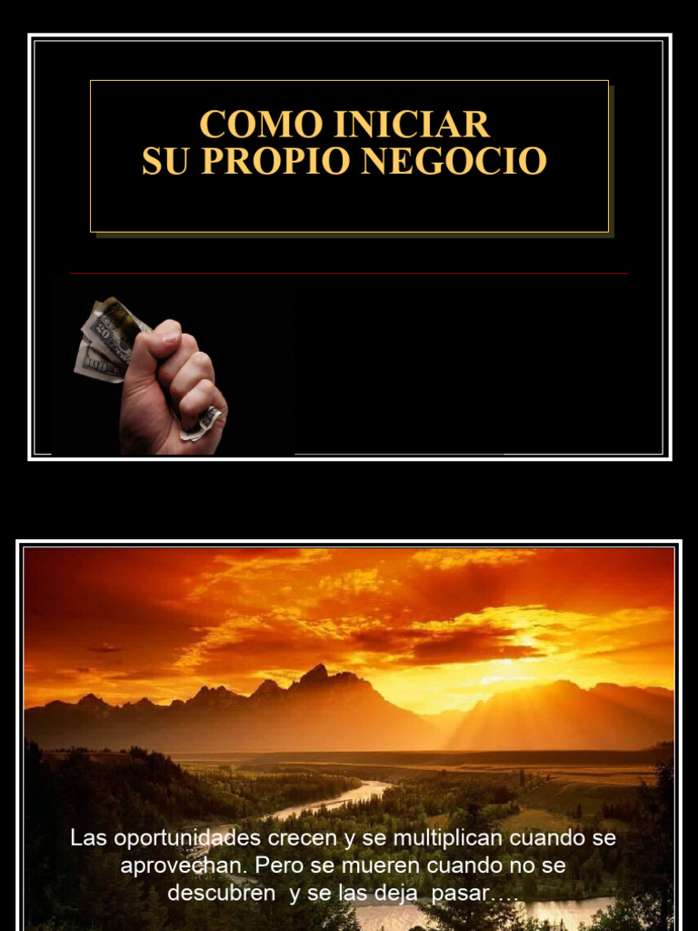 Material Curso Como Iniciar Su Propio Negocio | PDF | Producto (Negocio) | Mercado (economía)