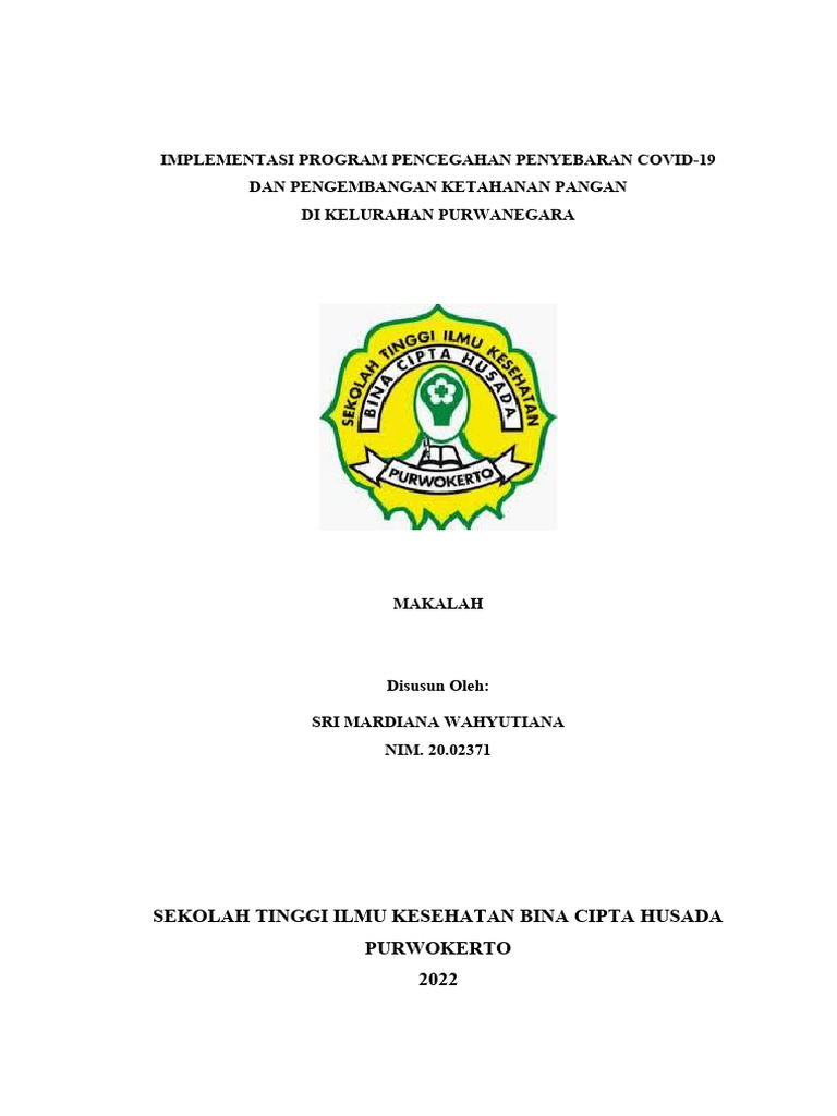 Implementasi Program Pencegahan Penyebaran Covid | PDF