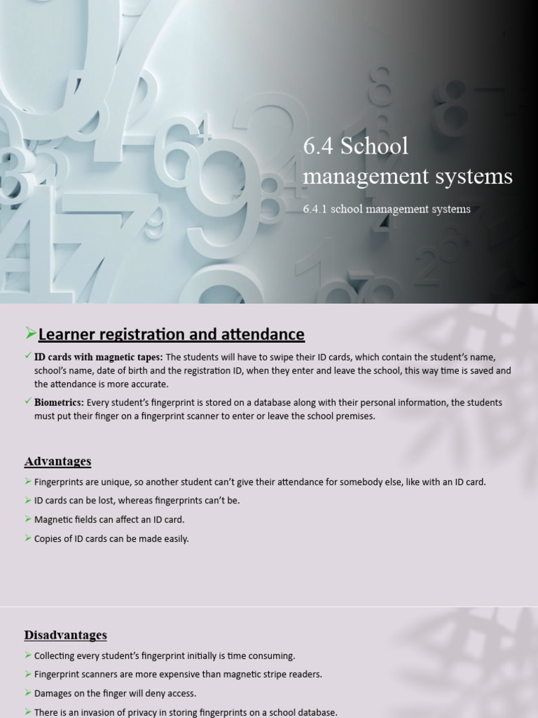6.4 School Management System | PDF | Fingerprint | Identity Document