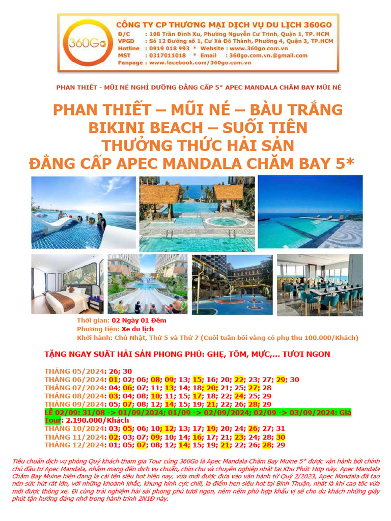 2n1đ Apec Mandala 5 Sao 2024 | PDF