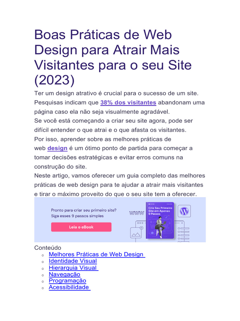 Web Design Best Practices Guide Owner 2023 Web Design | PDF | SEO ...