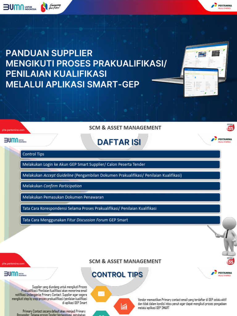 Panduan Supplier - Smart GEP - Prequalification | PDF
