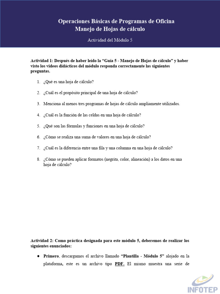 Actividad 1 - Modulo 5 | PDF