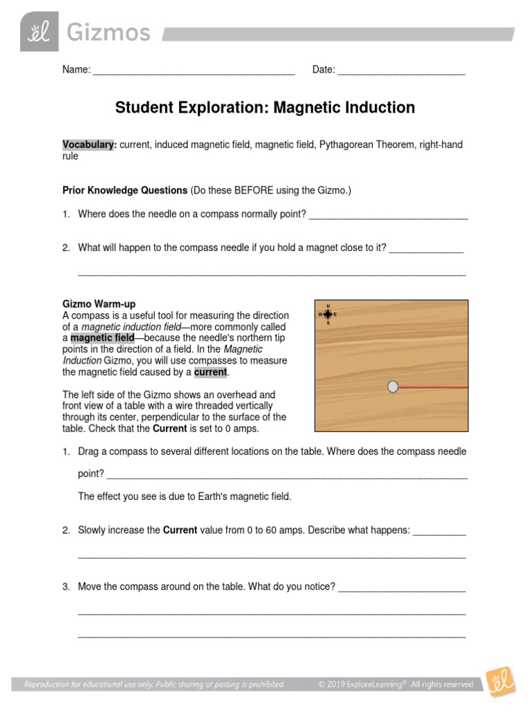 Magnetic Induction Exploration Guide | PDF | Electromagnetism