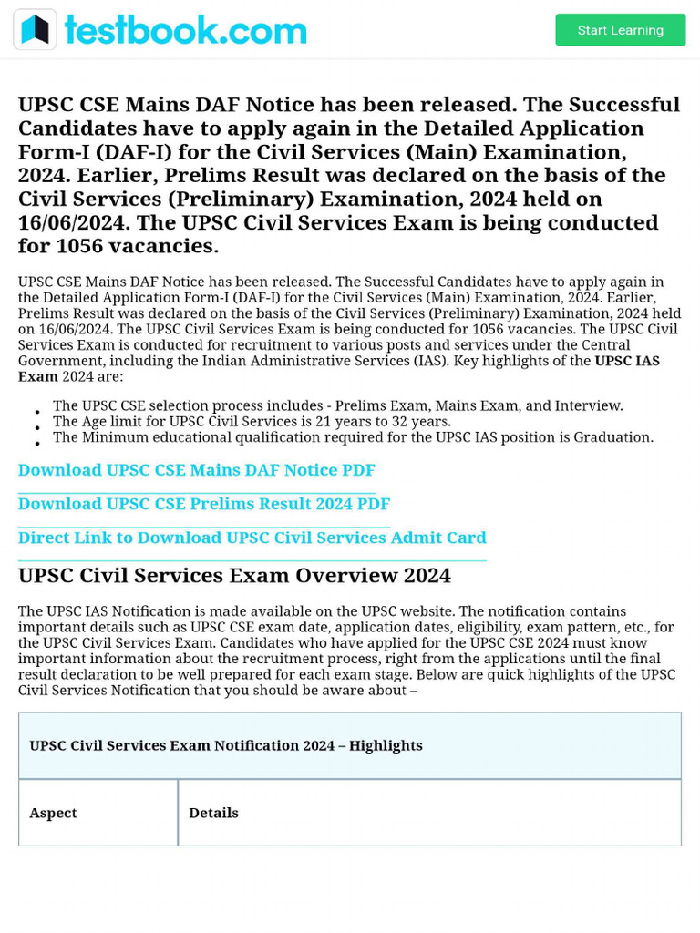 IAS Exam 2024exam Info | PDF