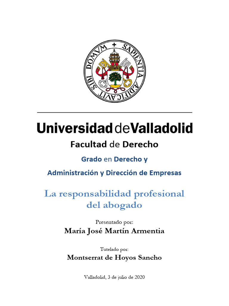 La Responsabilidad Del Abogado Pdf Abogado Derecho Penal
