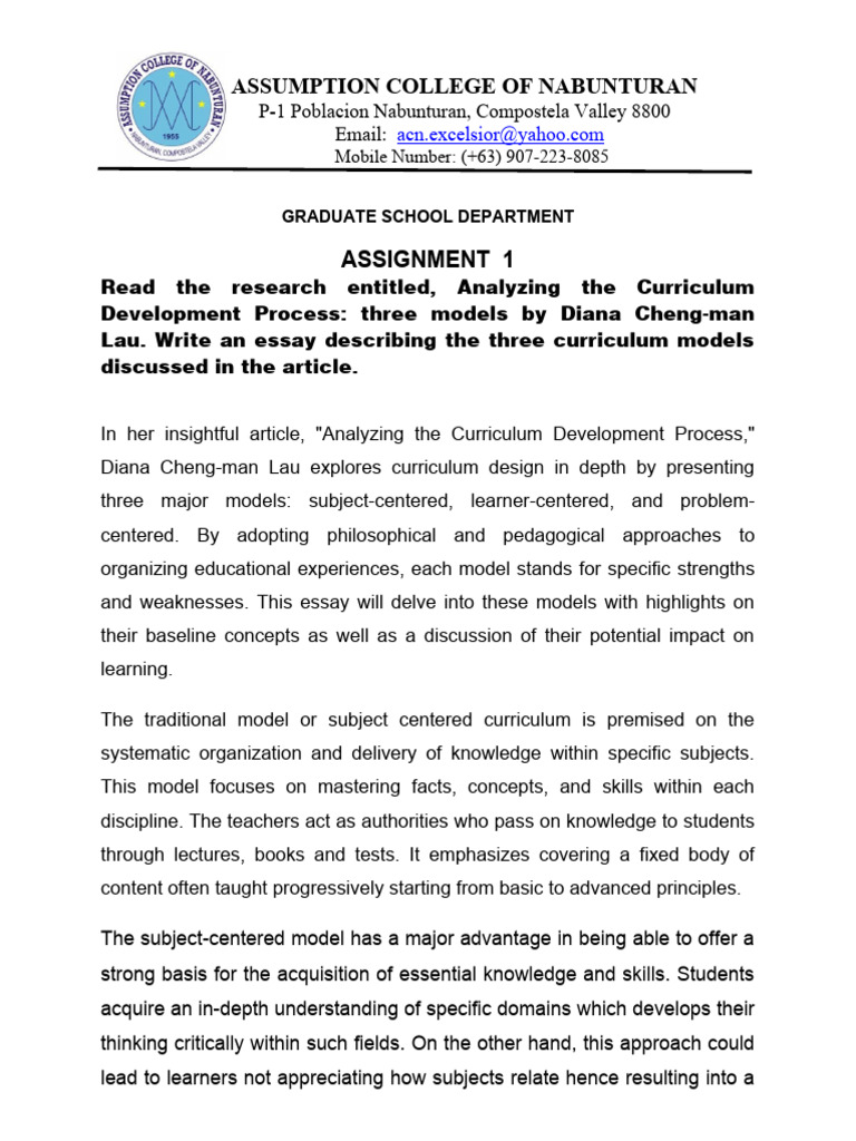 Maee 112 Assignment 1 Sarah Joy G. Florito 1 | PDF | Learning | Critical Thinking