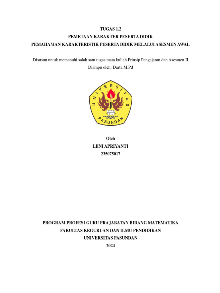 Ppgmat - Leni Apriyanti - DK T1 - Tugas 1.2 - 030216 | PDF