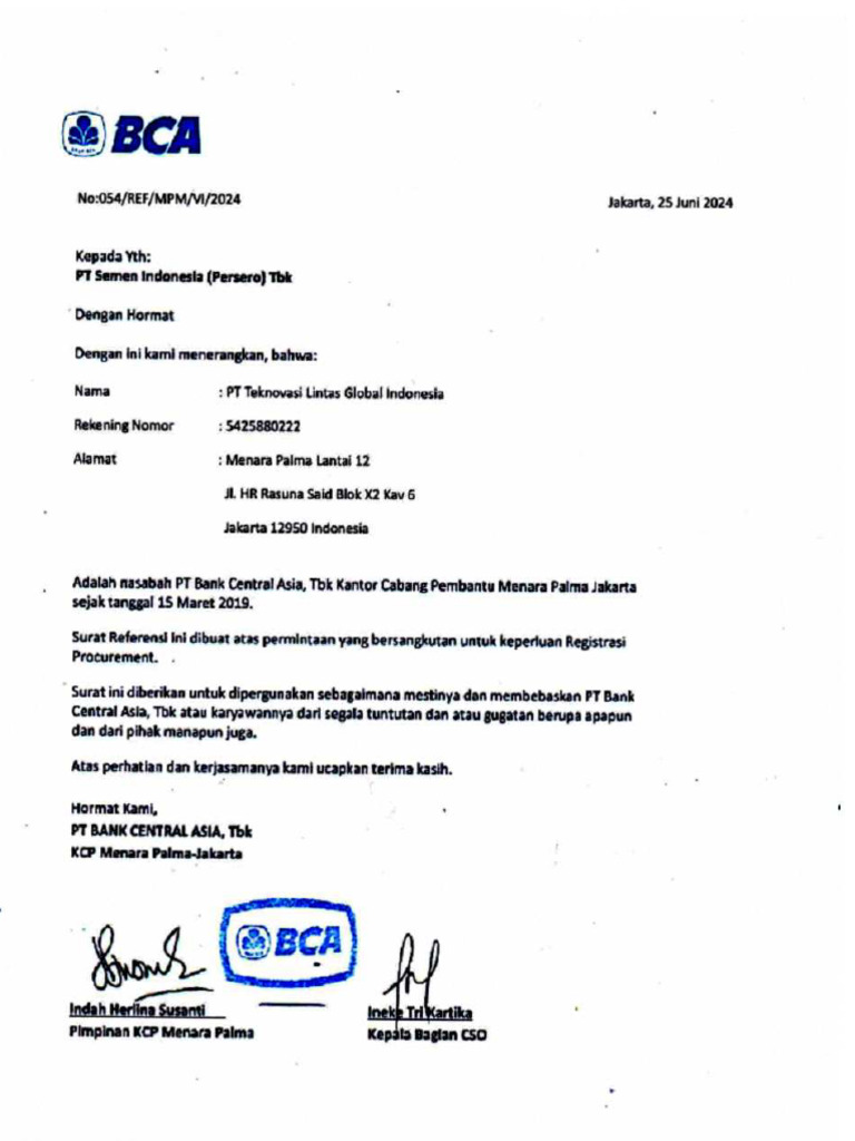 Referensi Bank BCA | PDF