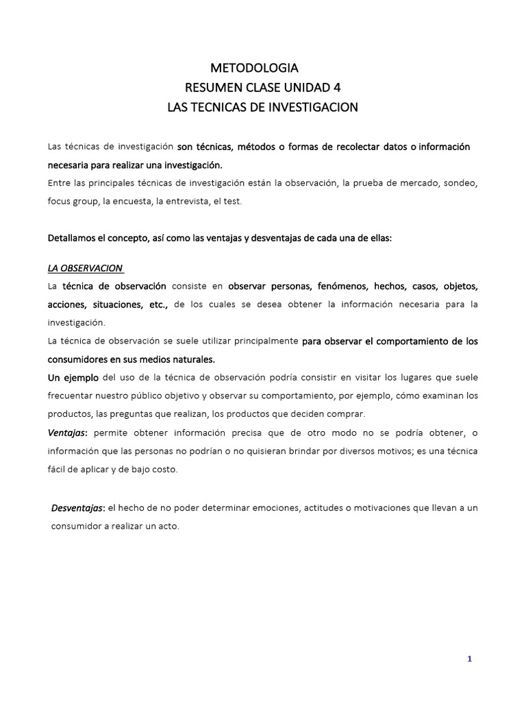 Metodologia Unidad 4 | PDF | Metodología de encuesta | Cuestionario