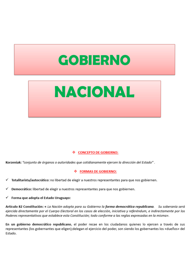 Gobierno Nacional | PDF | Legislador | República