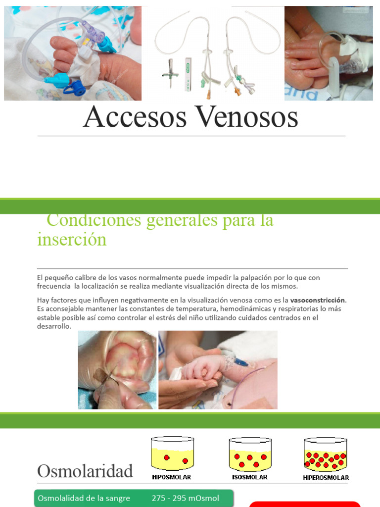 Accesos Venosos | PDF | Terapia intravenosa | Especialidades Medicas