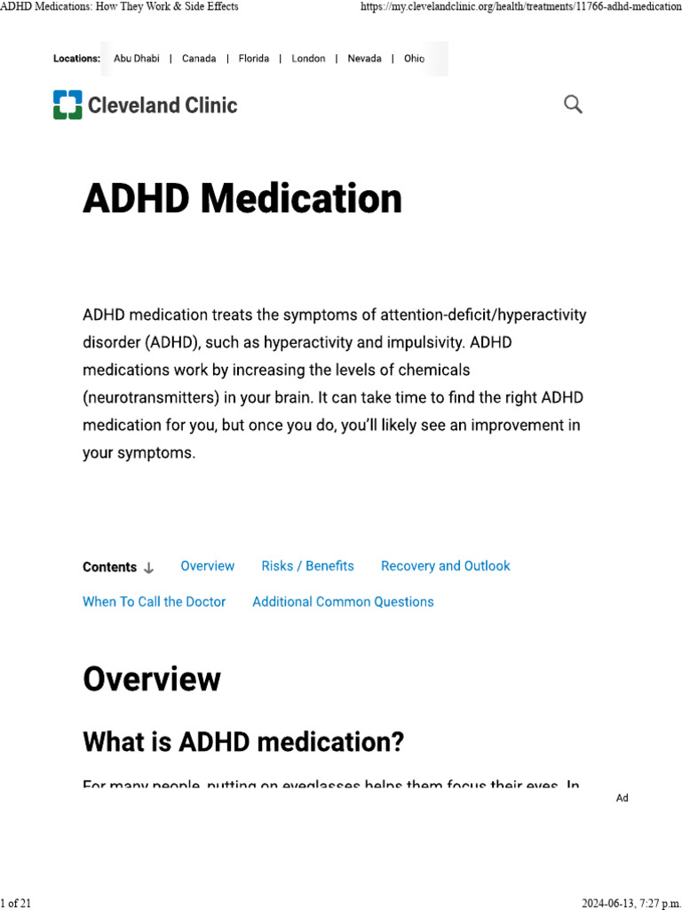 ADHD Medication | PDF