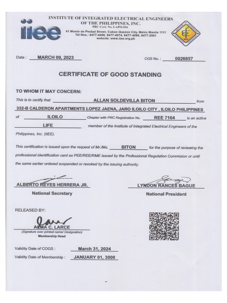 Iiee Cogs 2023 | PDF