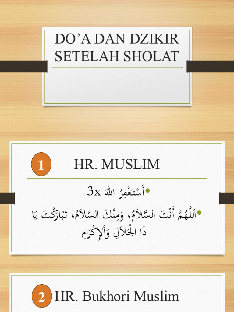 Do'a Dan Dzikir Setelah Sholat | PDF