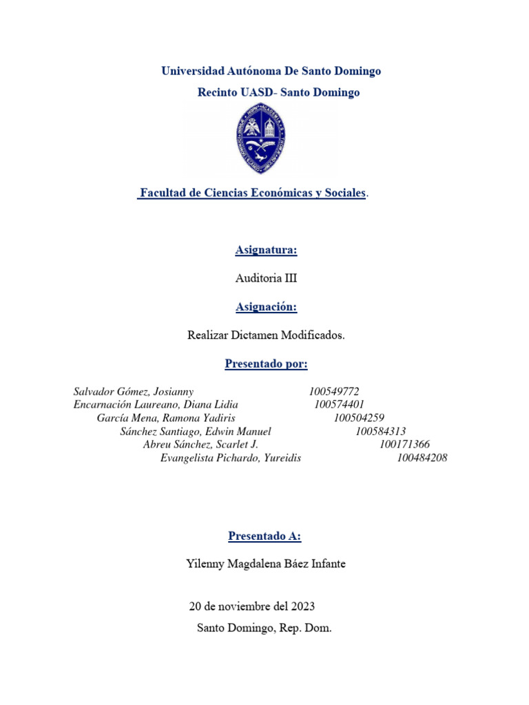 Dictamen (con Salvedad, Abstención y Adverso) | Descargar gratis PDF ...