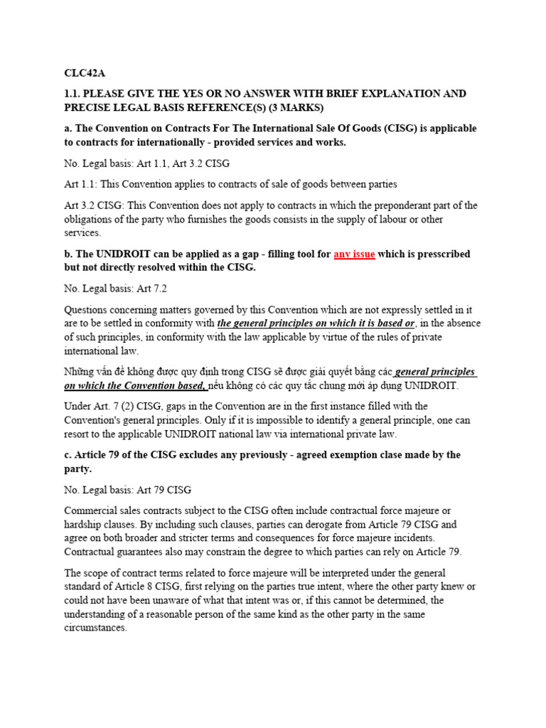 CISG Article 7: Legal Interpretations | PDF | Common Law | Business Law