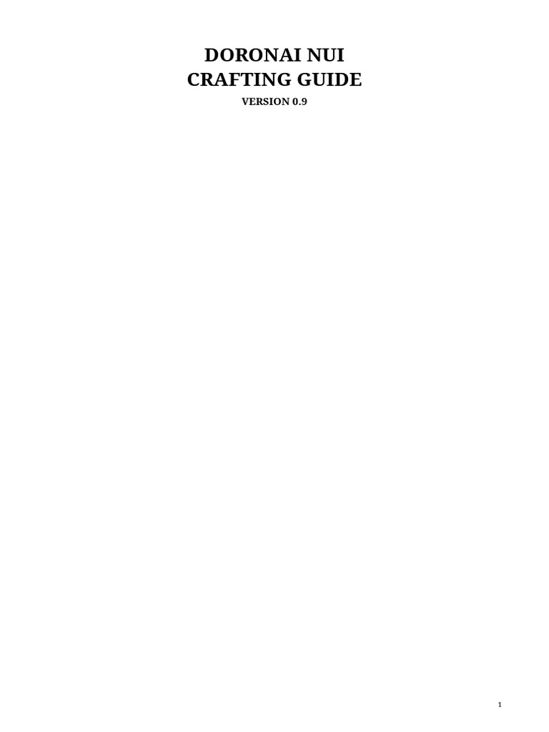 Doronai Nui 0.9 Crafting Guide | PDF | Concrete | Poison