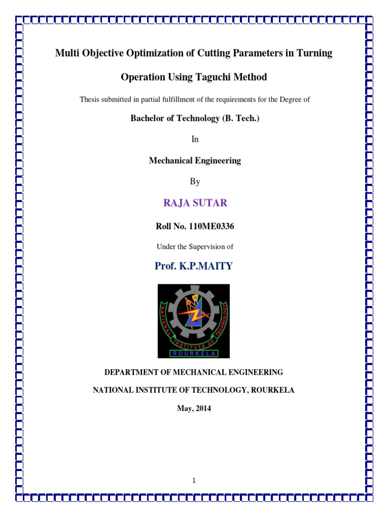 Multi Objective Optimization Of Cutting Parameters In Turning Pdf Machining Artificial