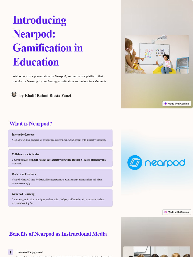 Introducing Nearpod Gamification in Education | PDF | Teachers | Learning