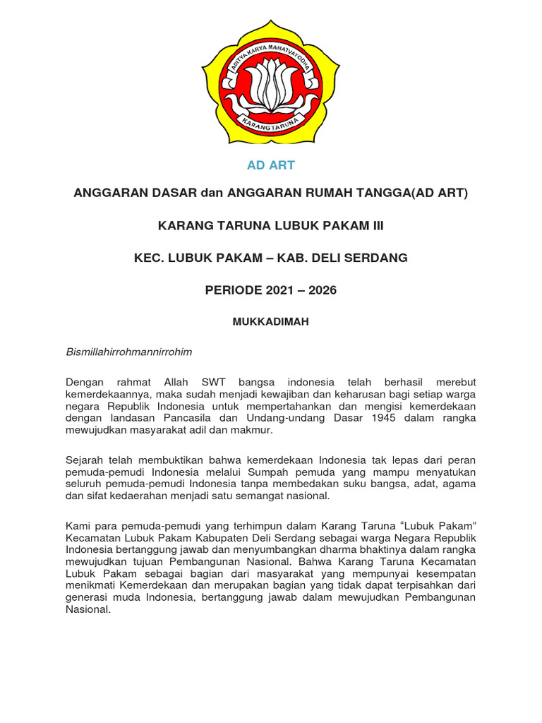 Ad Art Karang Taruna | PDF