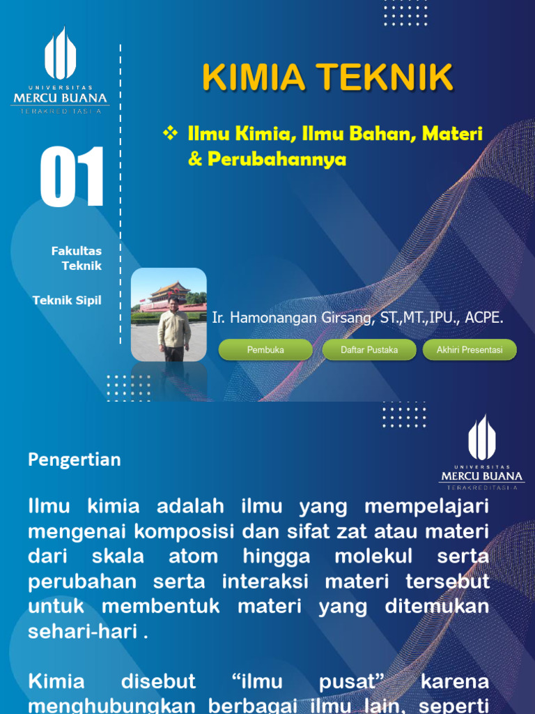PPT MODUL [1] KIMIA TEKNIK | PDF