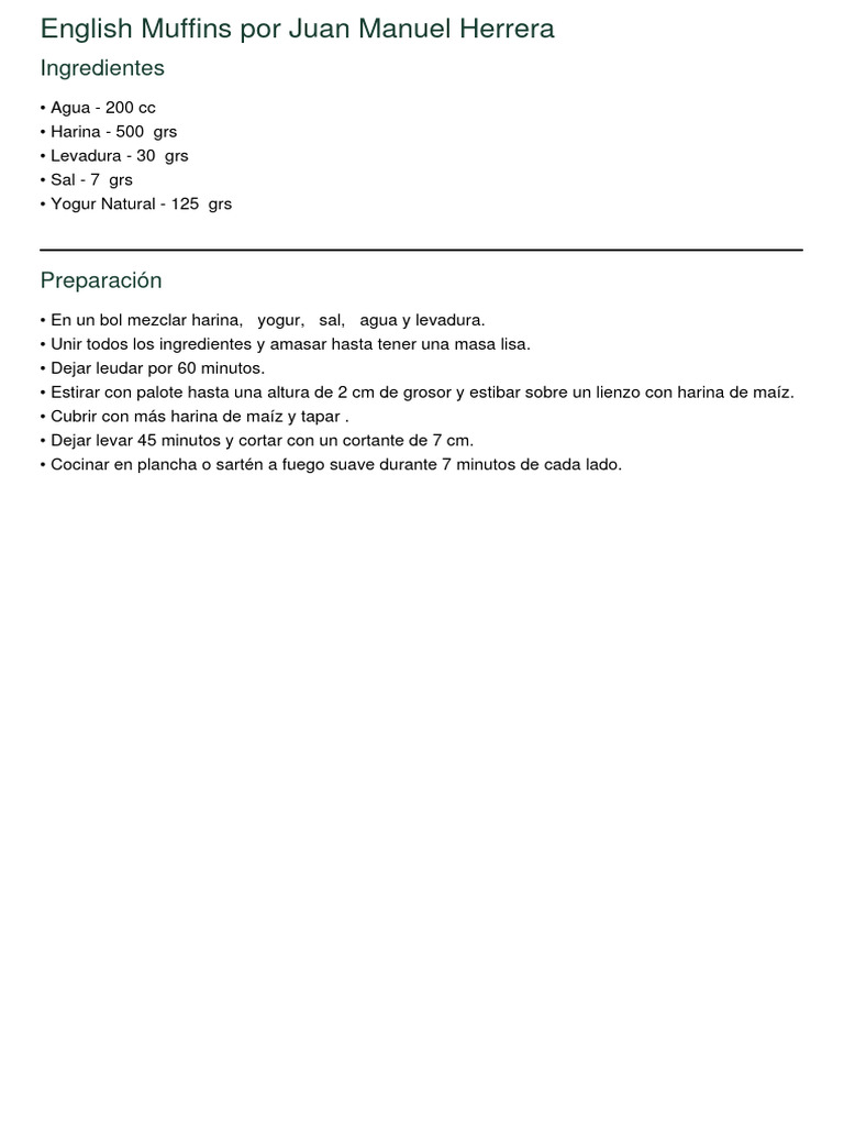 English Muffins | PDF