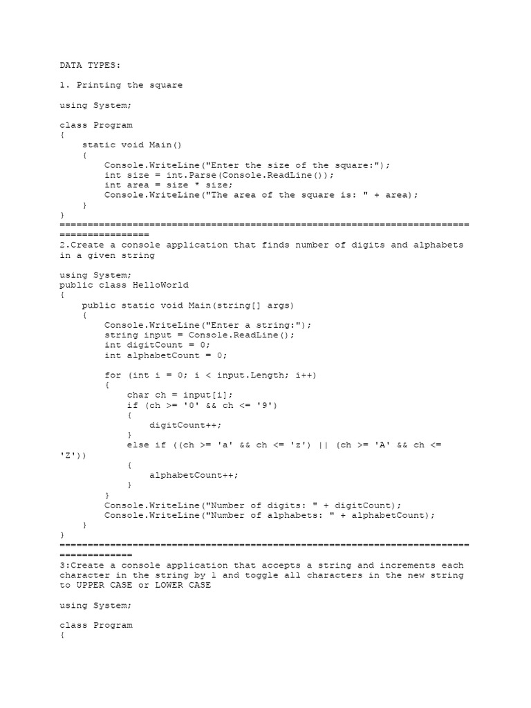 Assgnment21 466 | PDF | Area | Computer Programming