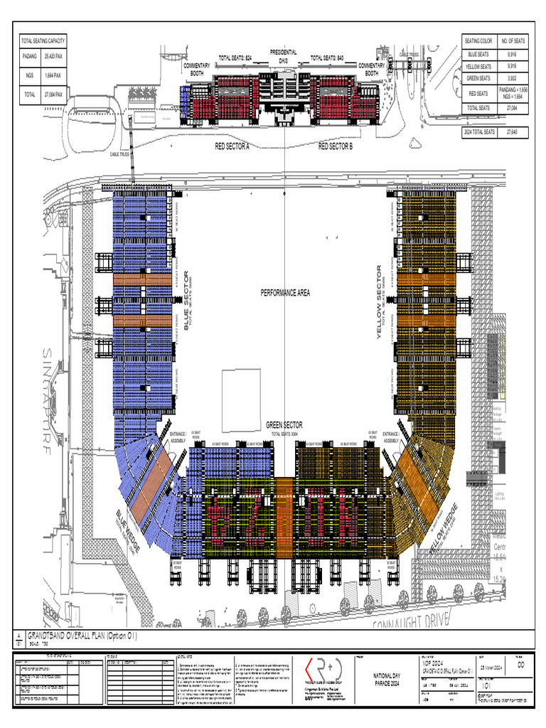 NDP 2024 Grandstand Seating Plan | PDF