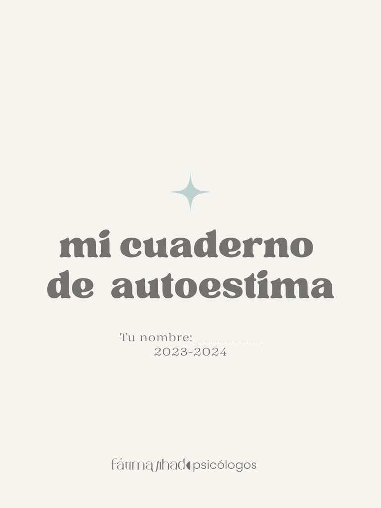Cuaderno De Autoestima Fj Psicólogos Descargar Gratis Pdf